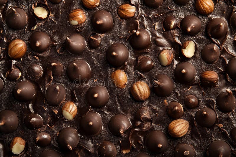 Dark Chocolate Hazelnuts Swirled Texture Artificial Intelligence Stock ...