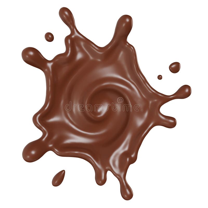 Dark Chocolate Milk Splash Isolated on Transparent Background, 3d ...