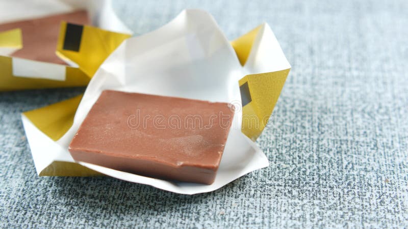 Dark Chocolate on Paper Packet Stock Video - Video of snack, candy ...