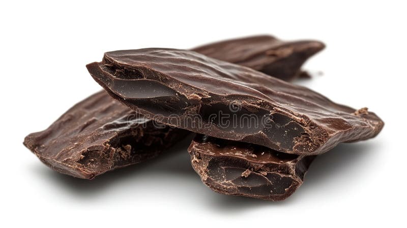 Dark chocolate pieces stock illustration. Illustration of decadent ...