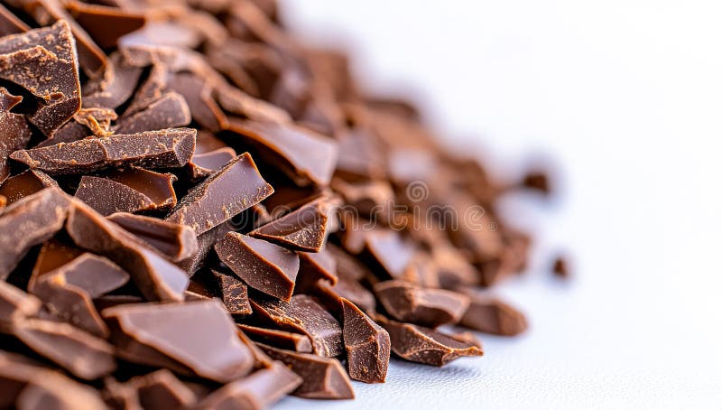 Dark Chocolate Pieces Ready for Baking Stock Image - Image of lovers ...