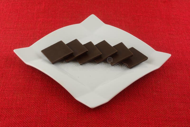 Dark Chocolate squares stock image. Image of dessert - 177666921