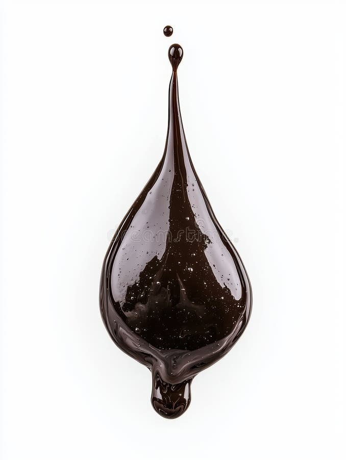 Dark chocolate syrup drip stock illustration. Illustration of treat ...