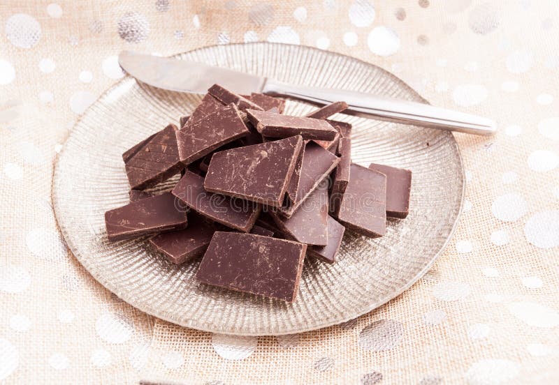 Dark chocolate tablets. stock photo. Image of sweet - 106230316