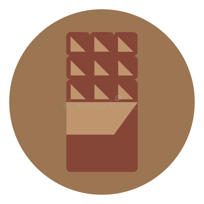 Dark Chocolate in a Wrapper, Icon Stock Vector - Illustration of white ...