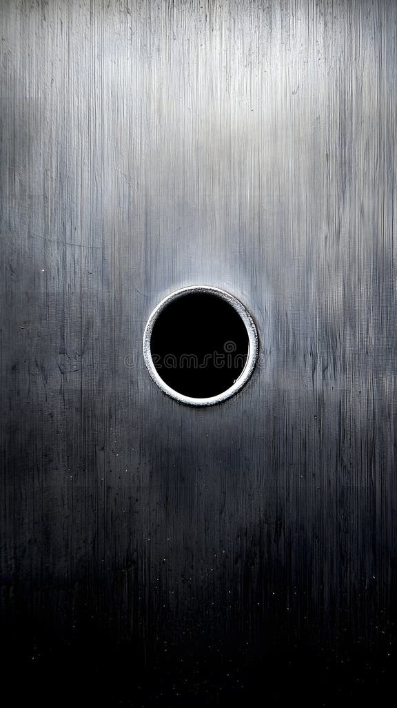 Dark Circular Hole in a Metallic Surface Stock Illustration ...