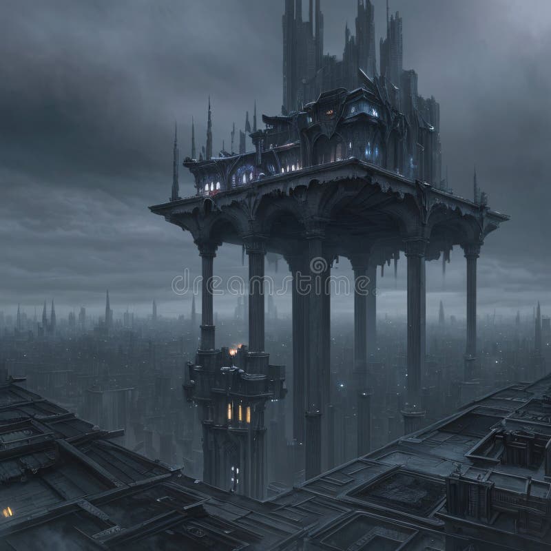 A Dark City Filled with Depression Stock Image - Image of tired, eerie ...