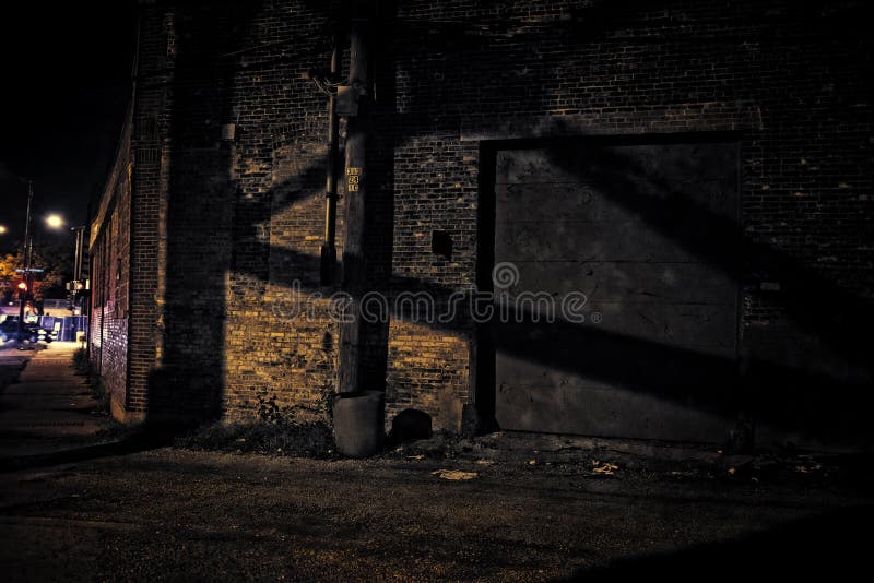Dark City Alley stock image. Image of dirty, brick, architecture - 95533587