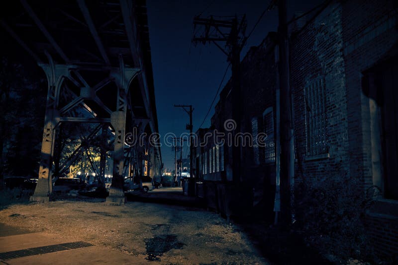 Dark City Alley stock image. Image of evening, narrow - 95533613