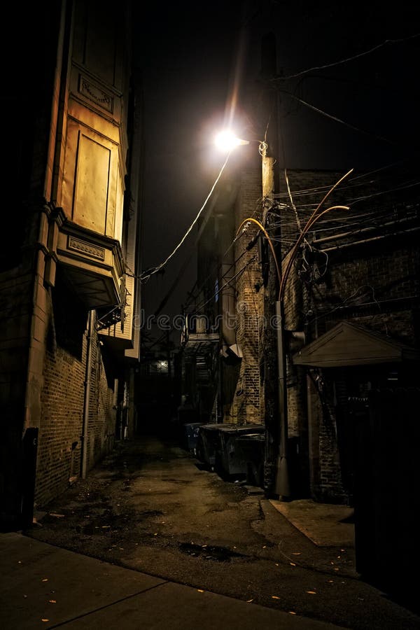 Dark City Alley stock photo. Image of outdoors, city - 95533740