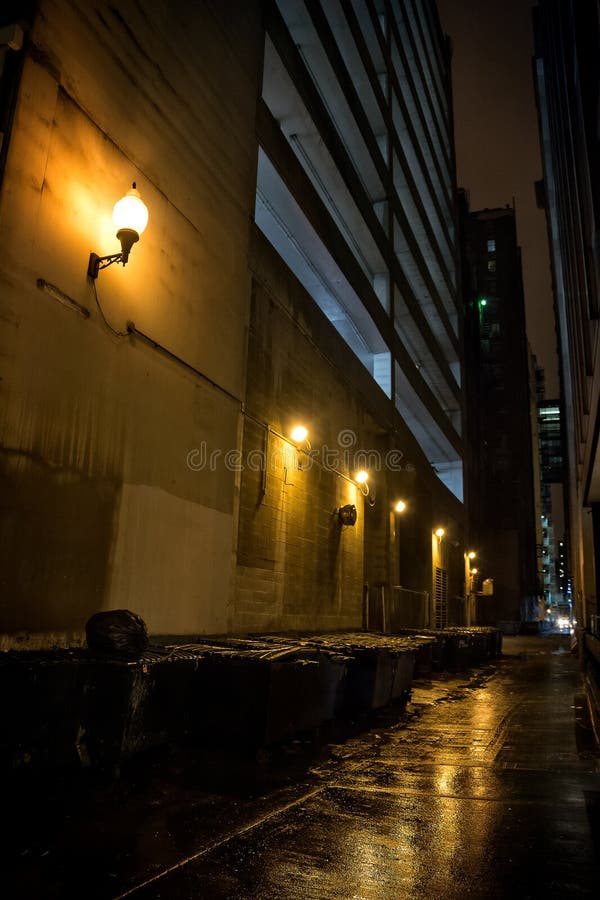 Dark City Alley stock photo. Image of grunge, horror - 95533764