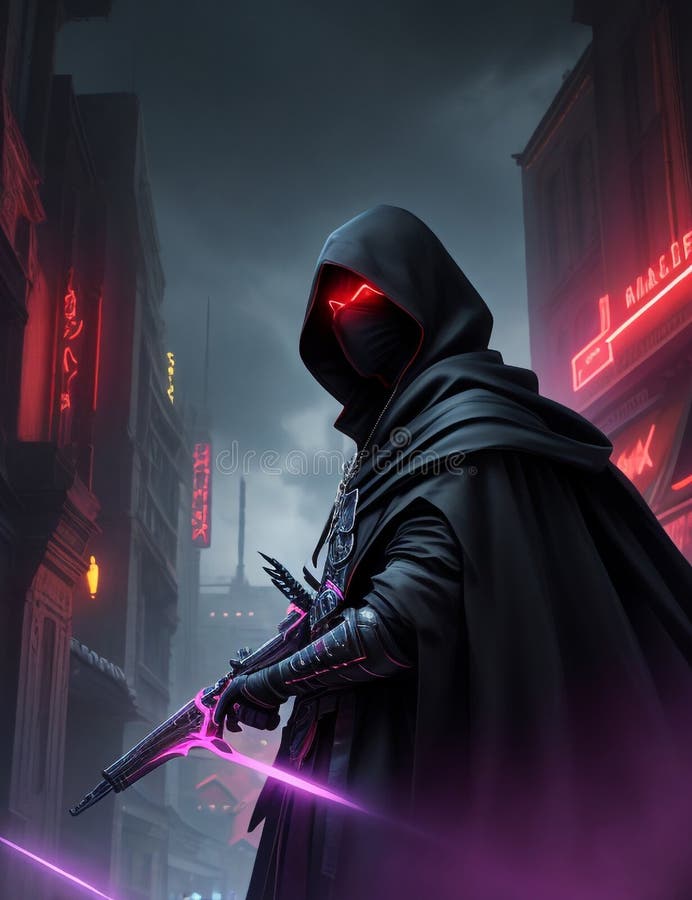 Dark assassin stock illustration. Illustration of operative - 328792254