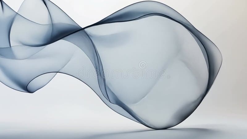 Elegant Flowing Cloth Animation on White Background Stock Video - Video ...