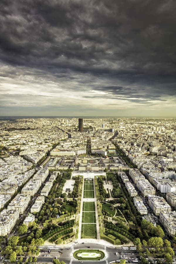 Dark clouds above Paris stock photo. Image of france - 35167440