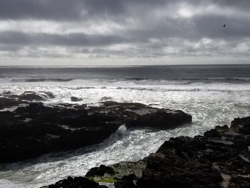 Raging Ocean stock image. Image of clouds, raging, angry - 120153409