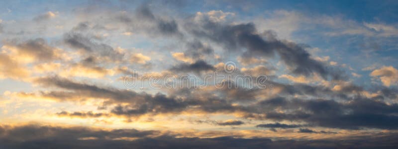 Dark Clouds in the Blue Sky during Sunset Stock Photo - Image of rain ...