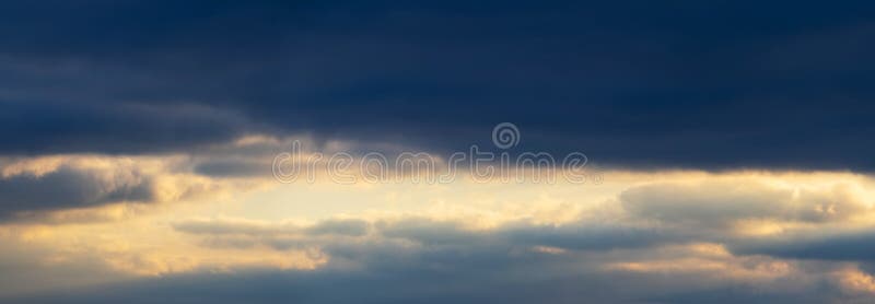 Dark Clouds in the Blue Sky during Sunset Stock Photo - Image of heavy ...