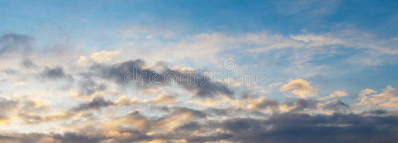 Dark Clouds in the Blue Sky during Sunset Stock Photo - Image of ...