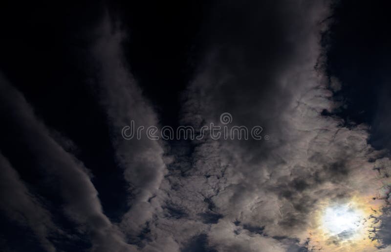 Dark Clouds of Doom with Sun in Background Stock Image - Image of date ...