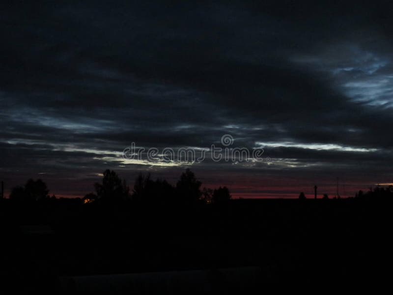 Dark Clouds in the Night Sky after Sunset Stock Photo - Image of season ...