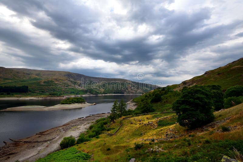Dark Clouds Over Low Water Haweswater Reservoir Stock Image - Image of ...