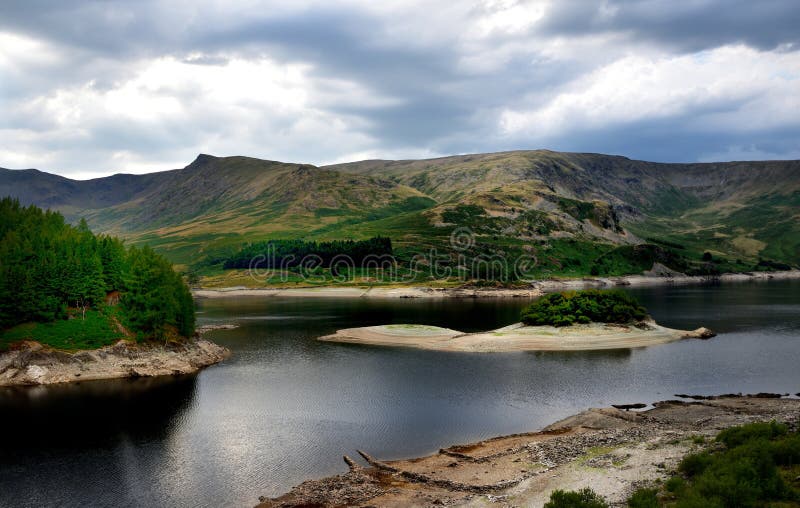 Dark Clouds Over Low Water Haweswater Reservoir Stock Photo - Image of ...