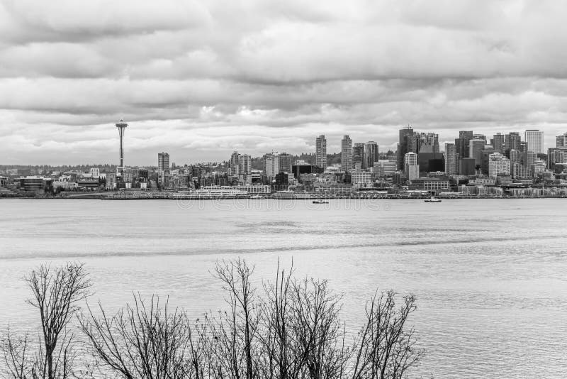 Dark Clouds Over Seattle 9 stock image. Image of city - 133804991