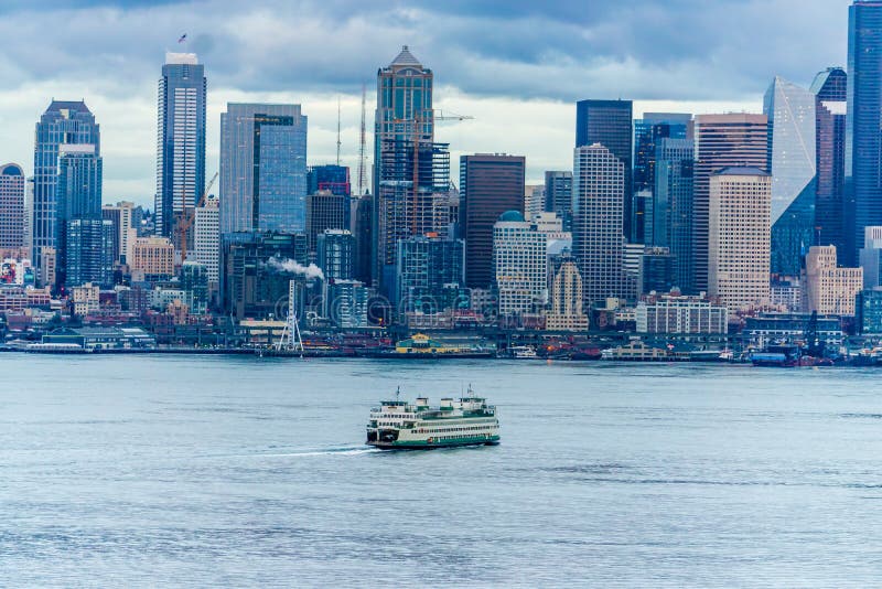 Dark Clouds Over Seattle 6 editorial image. Image of evening - 133946490