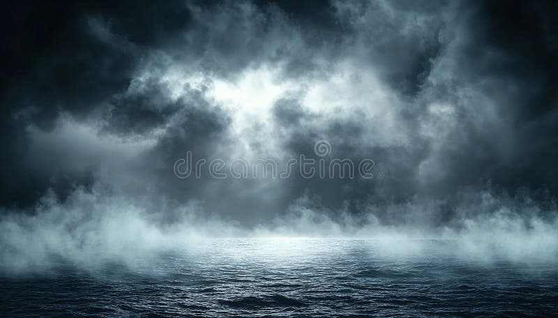Dark Clouds Over Water Create Ominous Moody Atmosphere Generated Ai ...