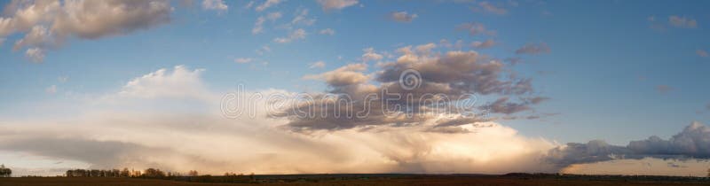 Dark Clouds Red Sun at Sunset Day Stock Image - Image of fire, dusk ...