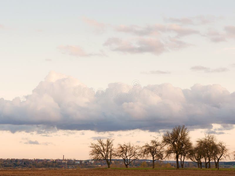 Dark Clouds Red Sun at Sunset Day Stock Photo - Image of gold, dust ...