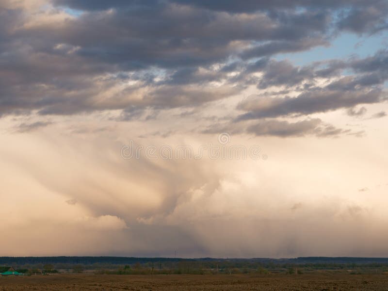 Dark Clouds Red Sun at Sunset Day Stock Image - Image of cloud, bright ...