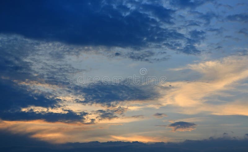Dark Clouds on Sky at the Evening Stock Photo - Image of cloudy ...