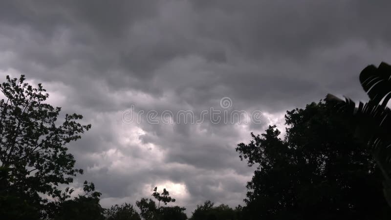 Dark Rain Clouds on the Sky in Rainy Season. Stock Footage - Video of ...
