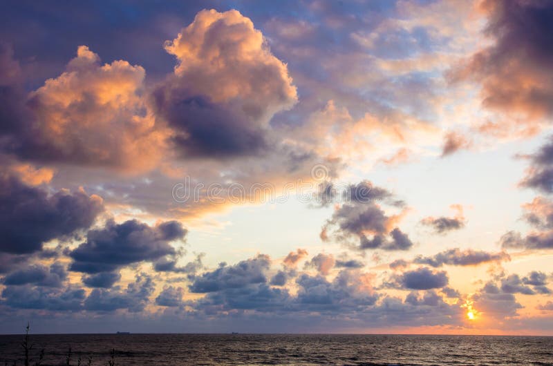 Dark clouds at sunset stock image. Image of sunset, cloudscape - 39559387