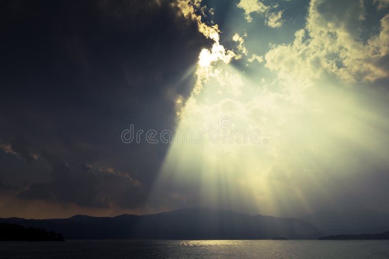 Dark clouds and sunshine stock photo. Image of sunshine - 41939860
