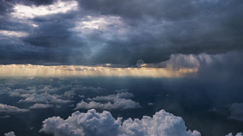 Dark Clouds and Thunderstorms Above the Sky Stock Footage - Video of ...