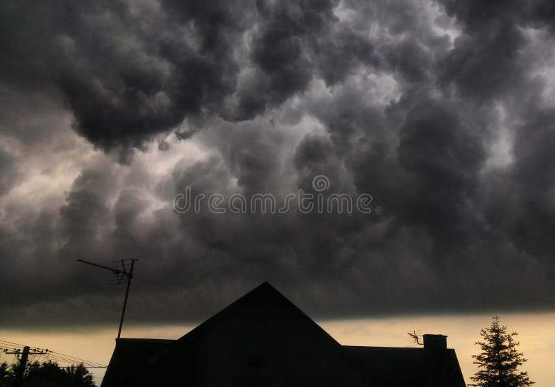 Thunder stock photo. Image of thunder, house, dark, force - 116904838