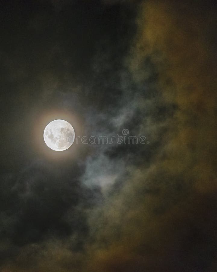 Dark cloudy moonscape stock image. Image of midnight - 263161833