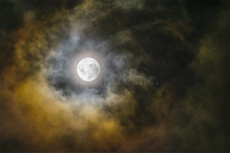 Dark cloudy moonscape stock image. Image of light, weather - 263161839