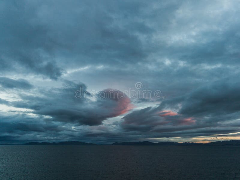 Dark Cloudy Sky Over the Ocean - Perfect for a Background Wallpaper ...