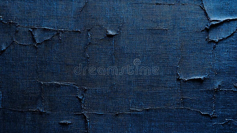 Dark Cobalt Blue Canvas with a Rich, Tactile Texture and Noticeable ...