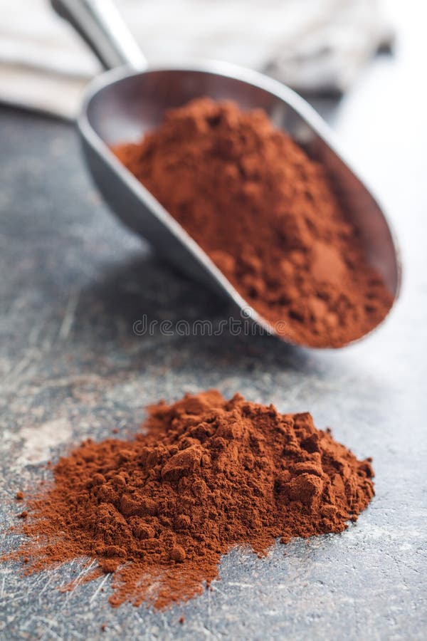 Dark cocoa powder. stock photo. Image of breakfast, delicious - 101617906