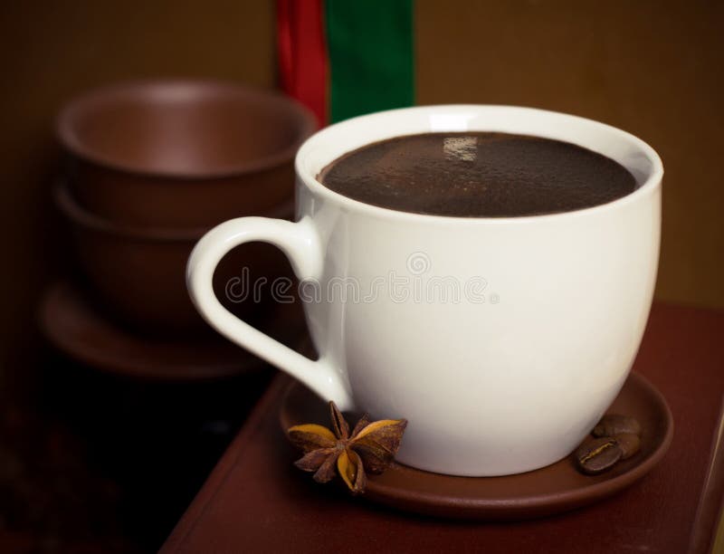 Dark coffee stock image. Image of breakfast, rustic, life - 19961877