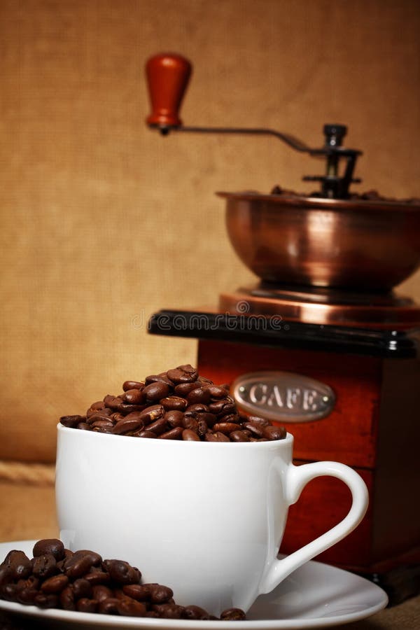 Coffee cup still life stock image. Image of stand, beans - 84195849