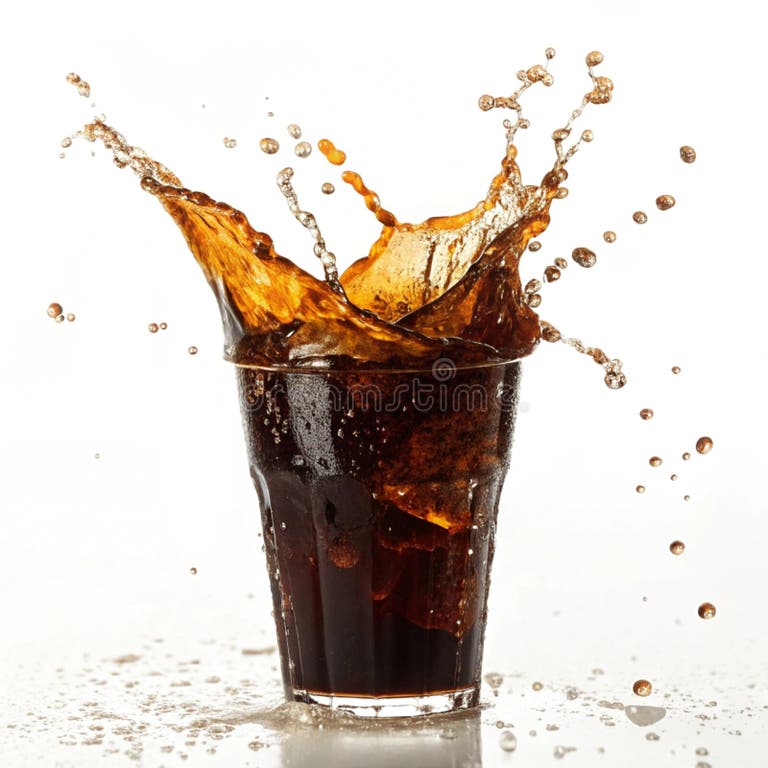 Dark cola splash stock illustration. Illustration of motion - 357584832