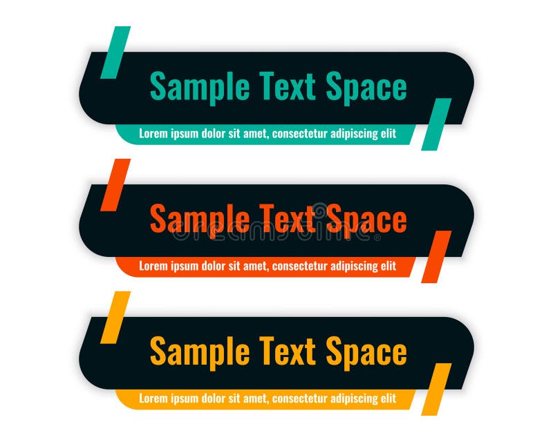 Dark Color Modern Lower Third Template Design Stock Vector ...