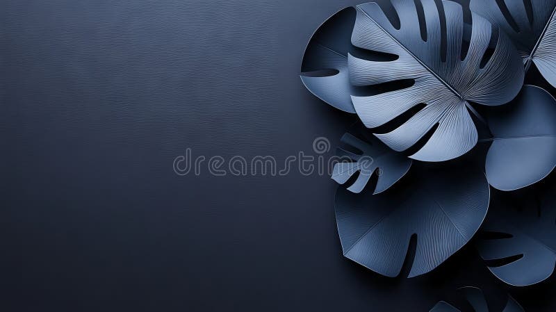 Dark-colored Leaves from the Tropics Create a Decorative Wallpaper ...