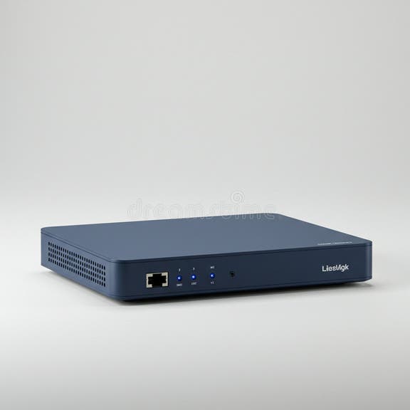 Dark-colored Network Router or Switch with Sleek, Minimalist Design ...