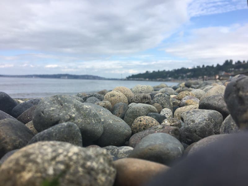 Rocks on the beach stock image. Image of beach, colored - 100525437